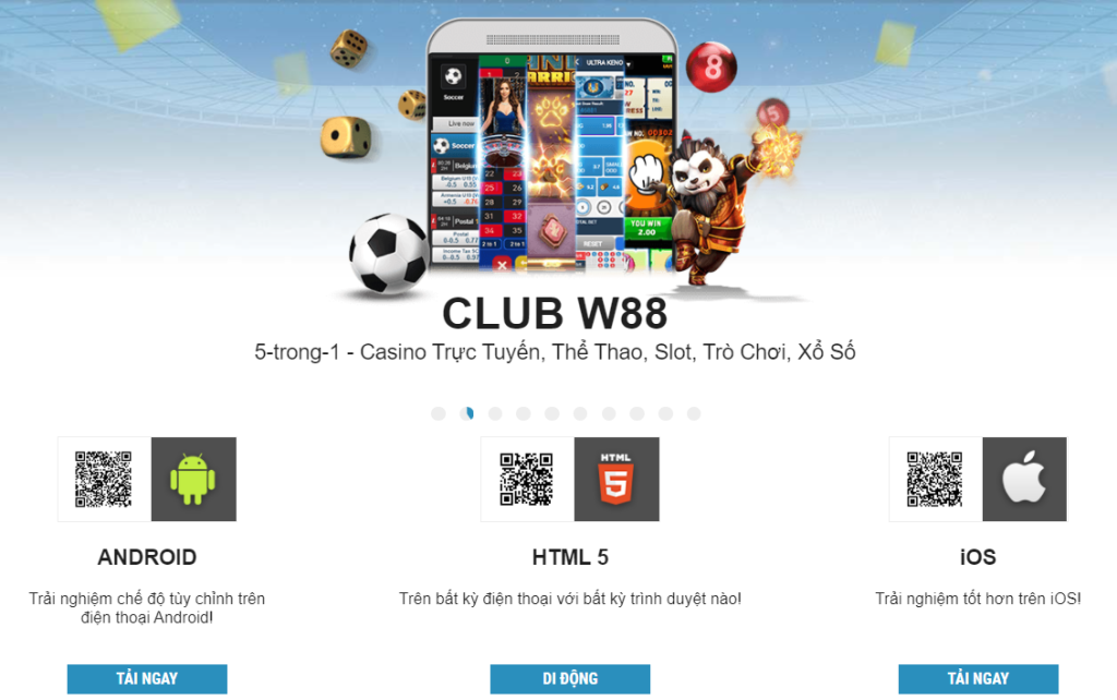 Tải W88 App - W88club download cho ứng dụng IOS/ Android/ PC